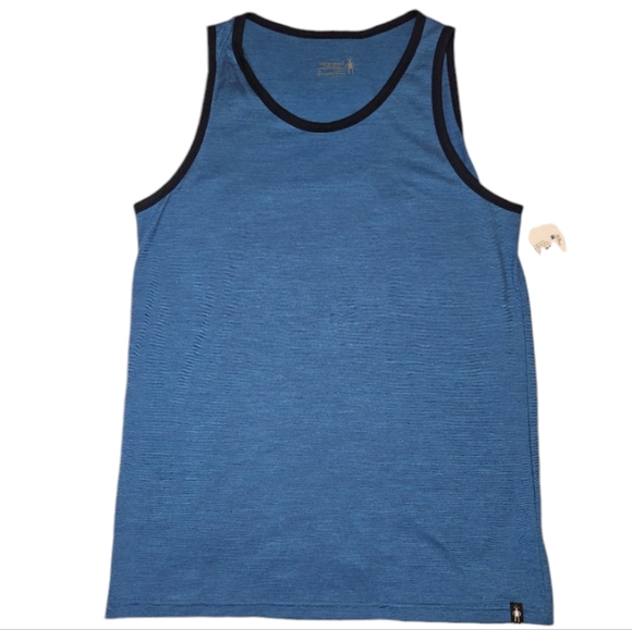 Smartwool | Shirts | Smartwool Merino Wool Blend Sport 5 Blue Tank Top ...